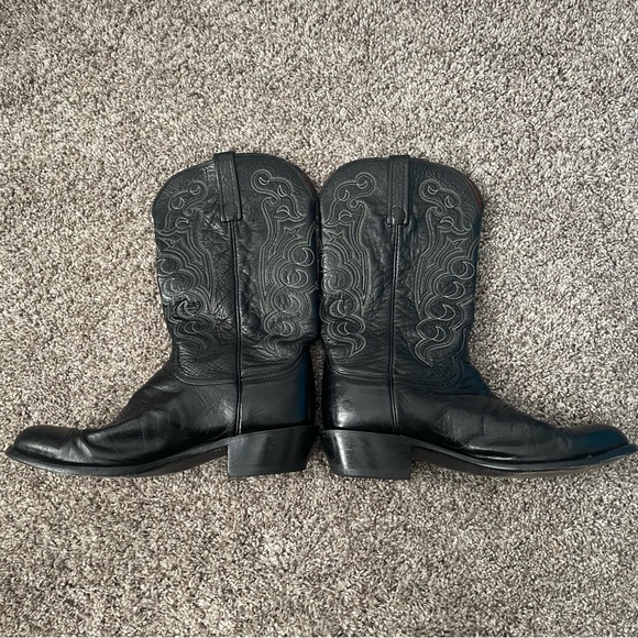 Lucchese | Shoes | Lucchese 883 Mens Black Cowboy Boots 15 N1613r4 ...
